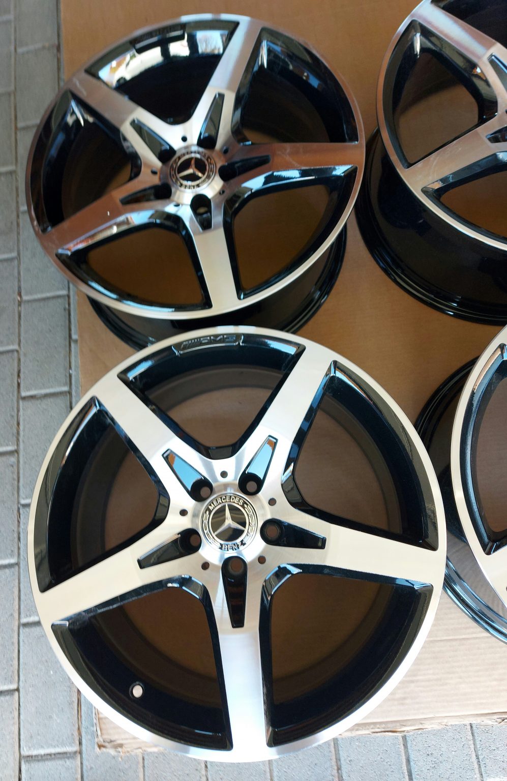 MERCEDES SL R 231 MODELL AMG ORIGINAL FELGEN 8.5 J + 9.5 J x 19 ZOLL ...